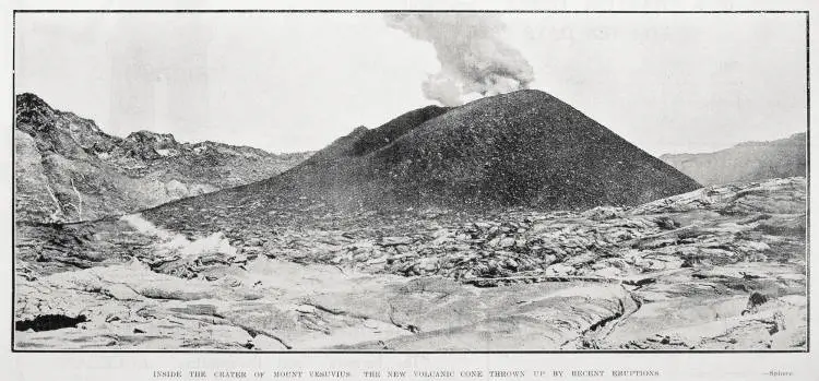 Inside the crater of Mount Vesuvius: the new volcanic cone thrown up by ...