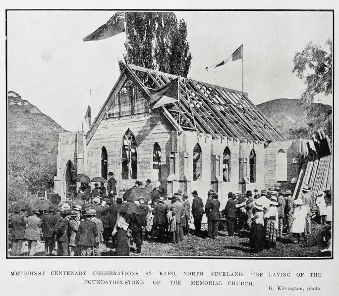 Methodist centenary celebrations at Kaeo, North Auckland: the laying of ...