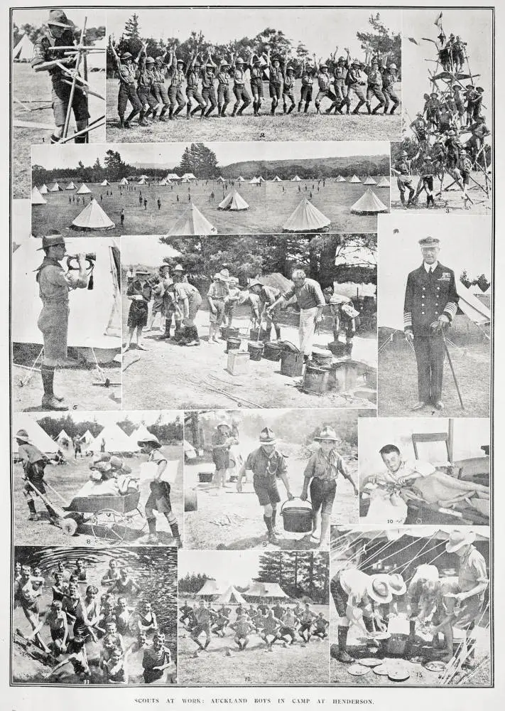 Scouts at work: Auckland boys in camp at Henderson | Record | DigitalNZ