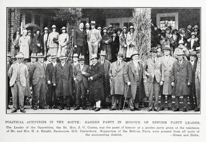 Political activities in the South: garden party in honour of Reform ...