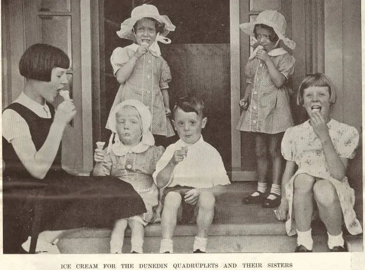 Ice cream for the Dunedin quadruplets and their sisters | Record ...