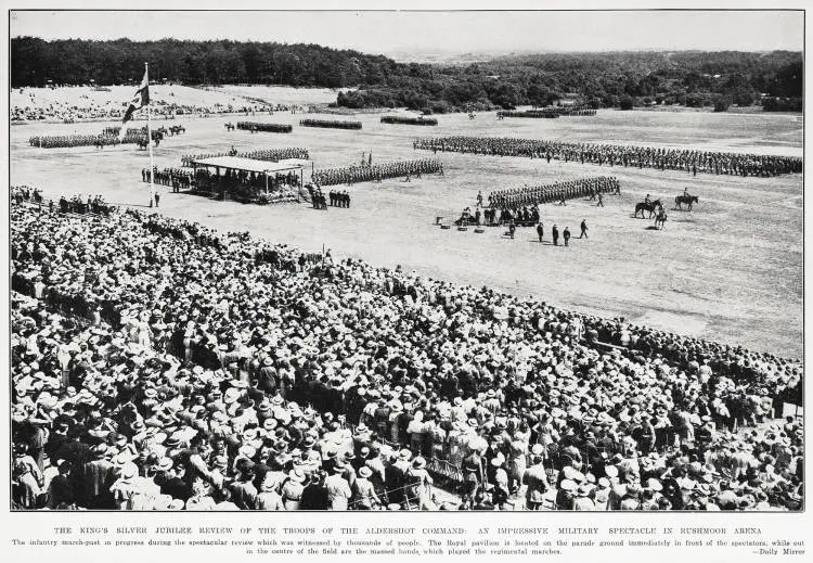 The King's Silver Jubilee review of the troops of the Aldershot command ...