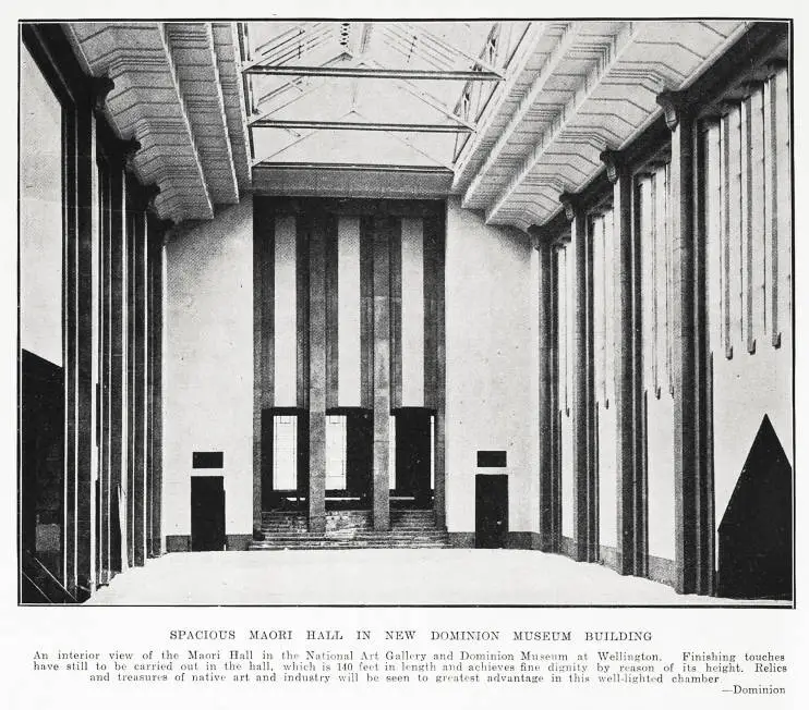 Spacious Māori hall in new Dominion Museum building | Record | DigitalNZ