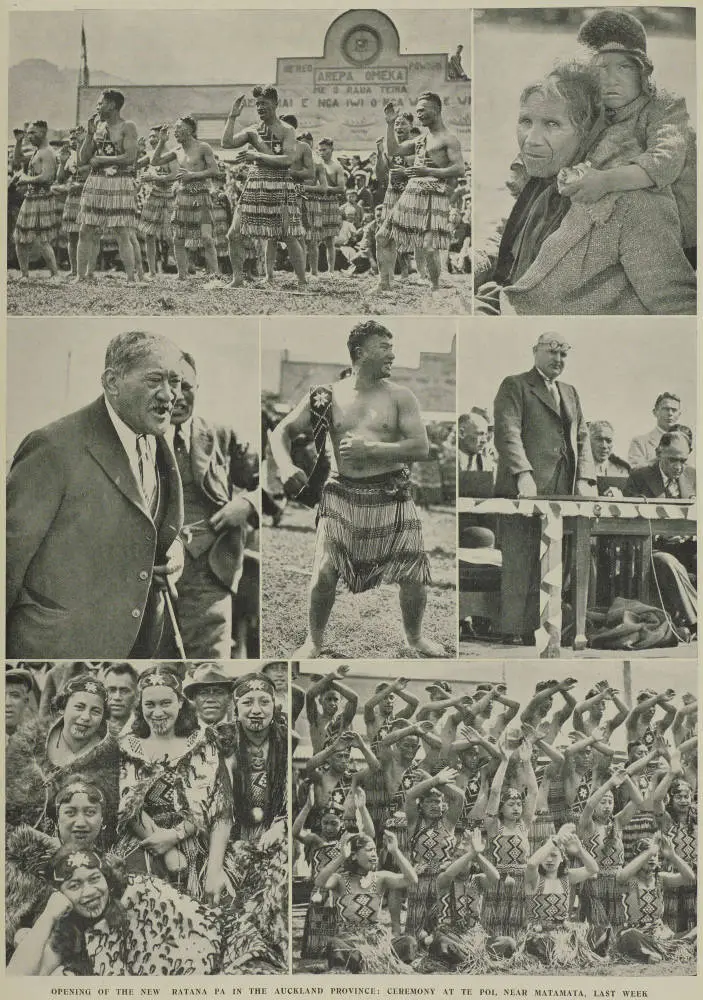 Opening of the new Rātana pa in the Auckland province: ceremony at Te ...