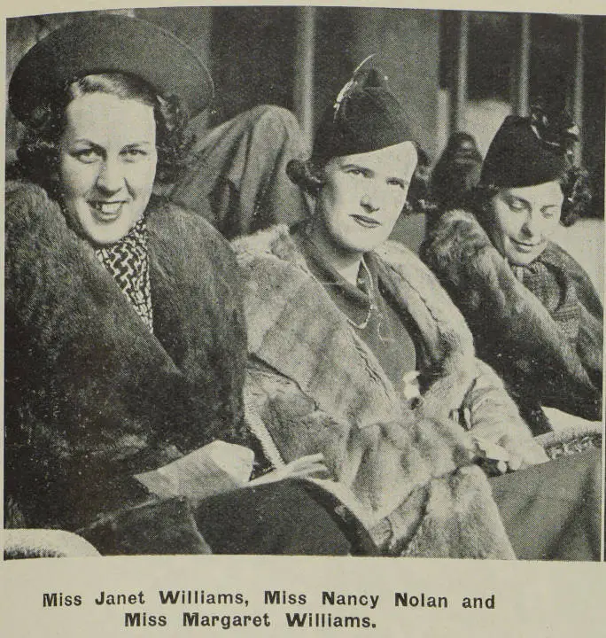Miss Janet Williams, Miss Nancy Nolan and Miss Margaret Williams ...