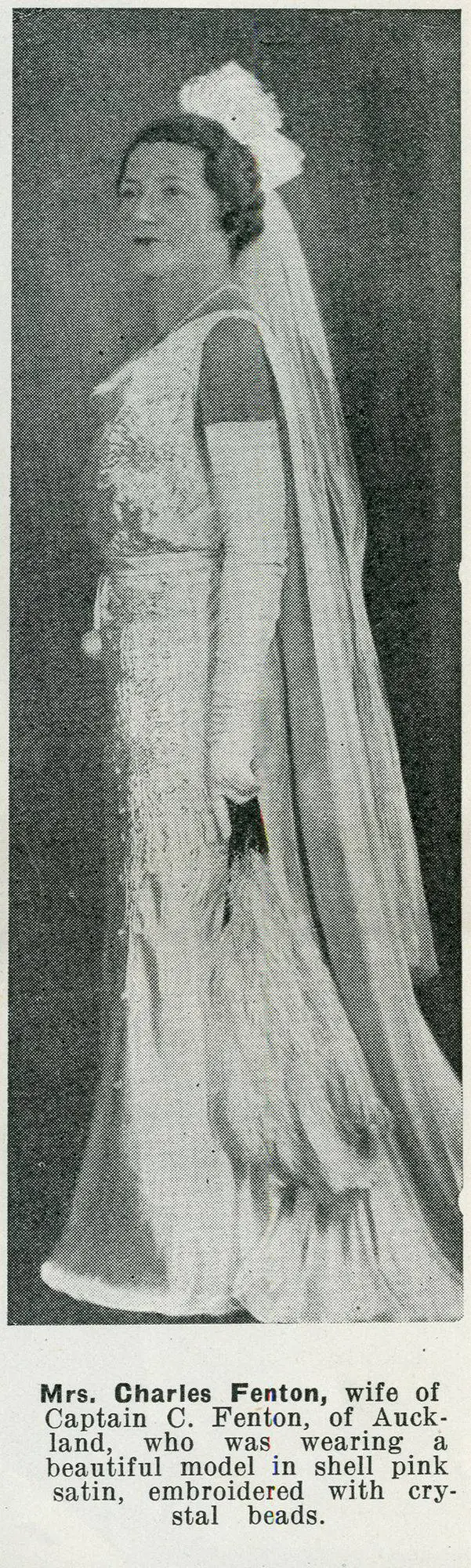 Mrs. Charles Fenton, wife of Captain C. Fenton, of Auckland, who was ...