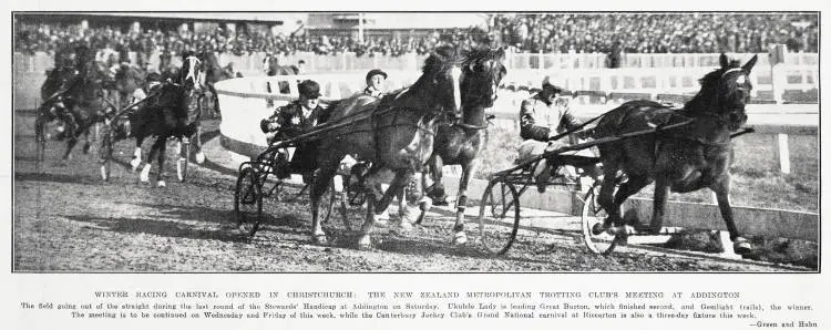 Winter racing carnival opened in Christchurch: the New Zealand ...