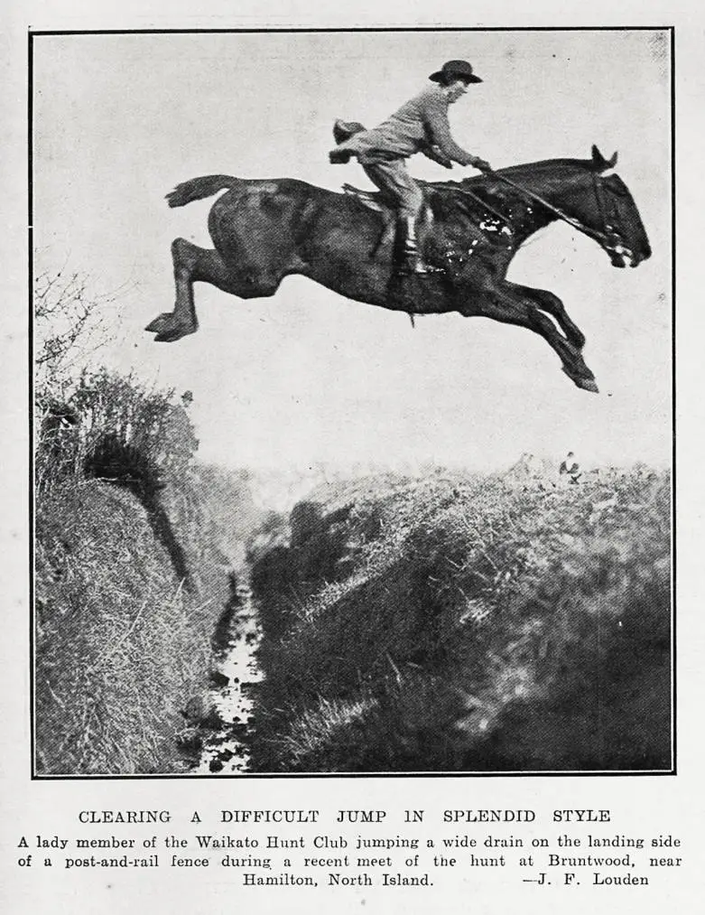 Clearing a difficult jump in splendid style | Record | DigitalNZ