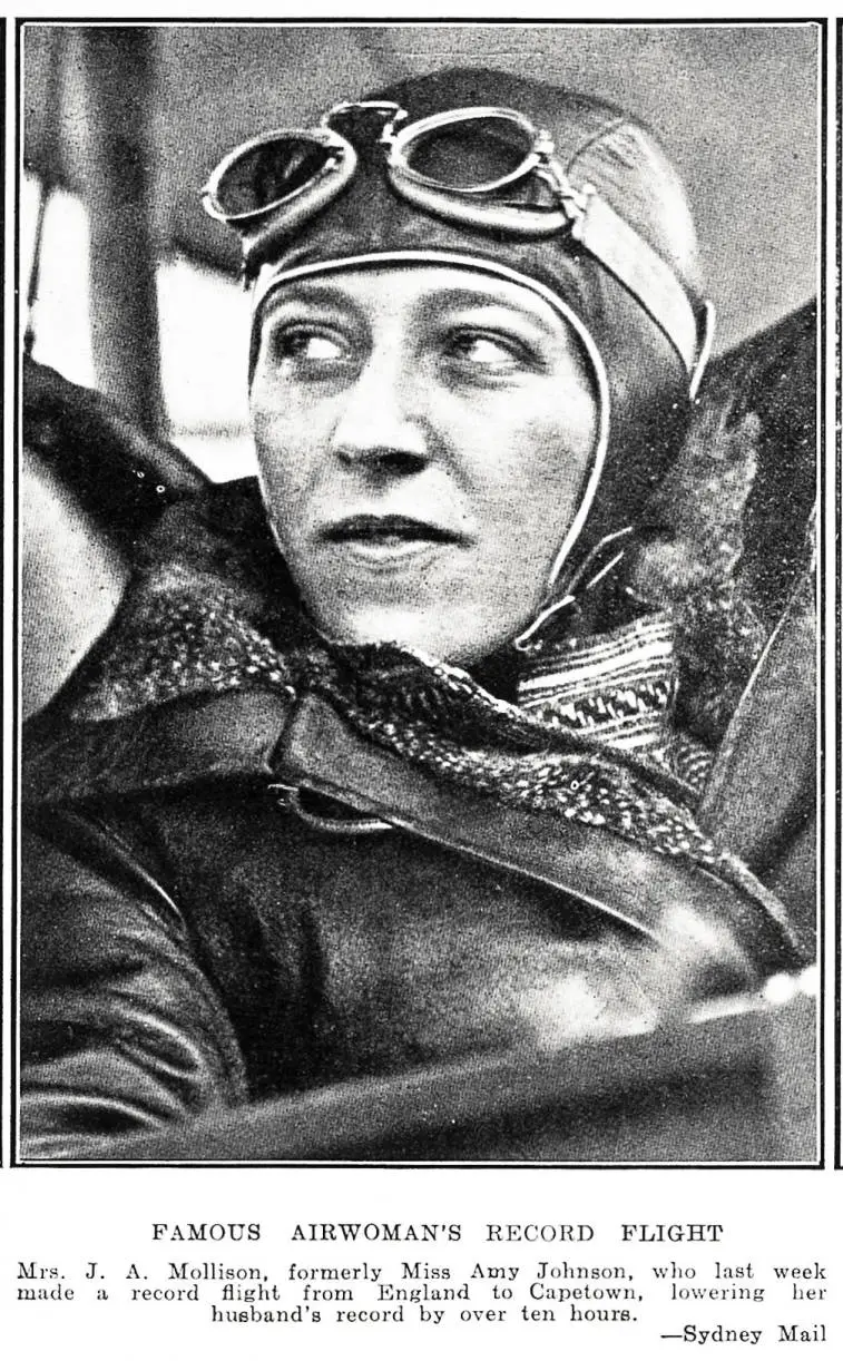 Famous airwoman's record flight | Record | DigitalNZ