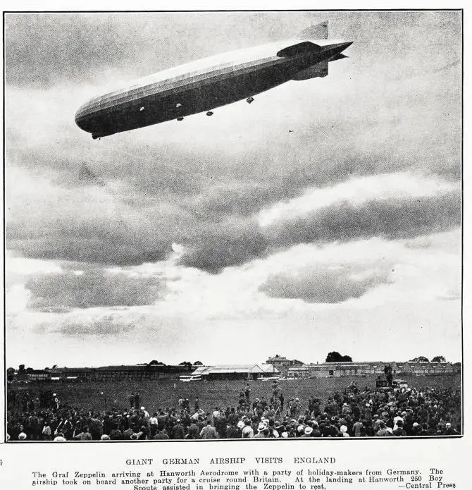 Giant German airship visits England | Record | DigitalNZ