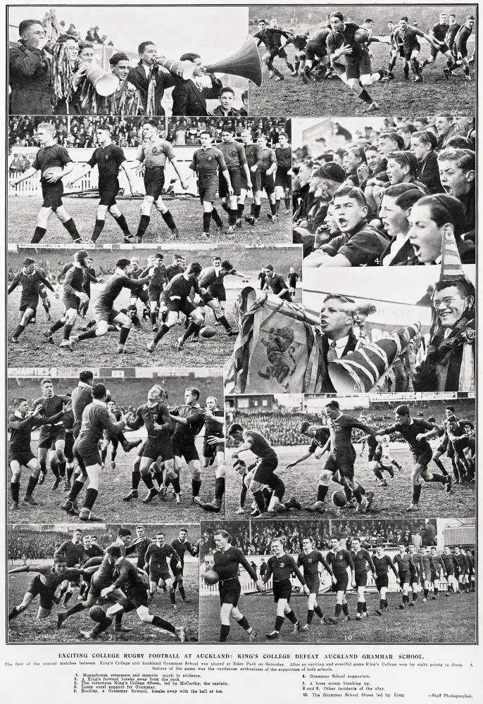 Exciting college rugby football at Auckland: King's College defeat ...