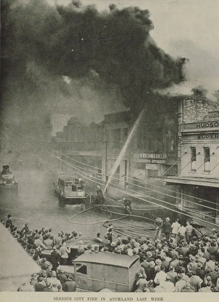 Serious city fire in Auckland last week | Record | DigitalNZ