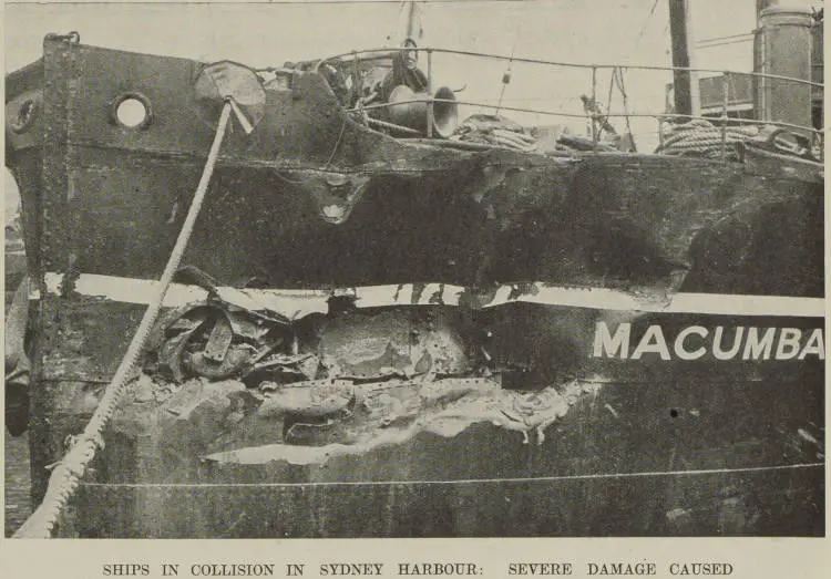 Ships in collision in Sydney harbour: severe damage caused | Record ...