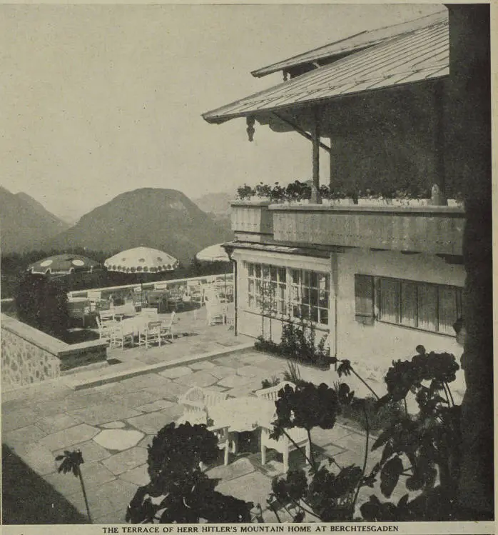 The terrace of Herr Hitler's mountain home at Berchtesgaden | Record ...