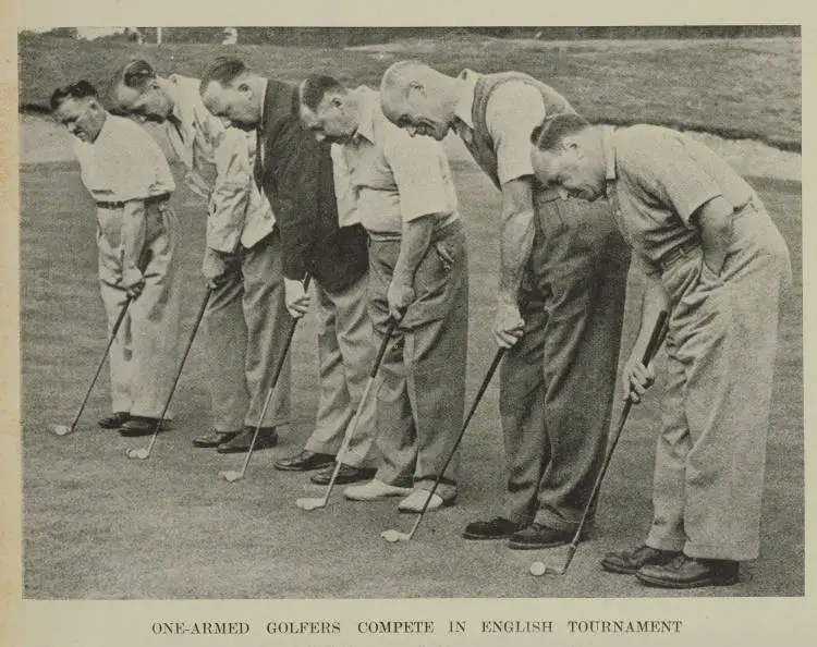 One-armed golfers compete in English tournament | Record | DigitalNZ