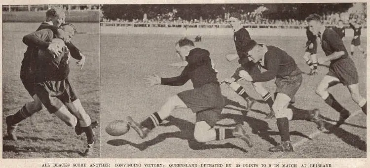 All Blacks score another convincing victory: Queensland defeated by 30 ...