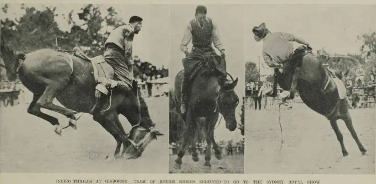 Rodeo thrills at Gisborne: team of rough riders selected to go to the ...