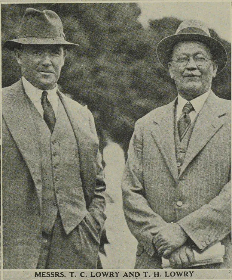 Mr Thomas Coleman Lowry with his father Mr Thomas Henry Lowry at the ...