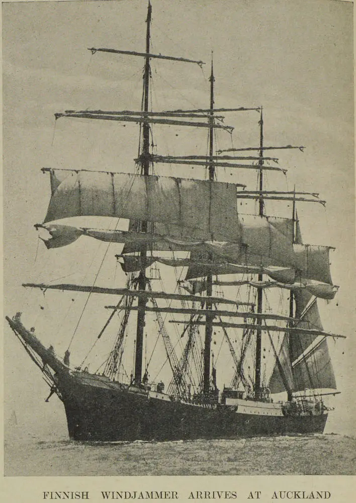 Finnish windjammer arrives at Auckland | Record | DigitalNZ