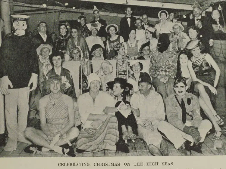 A fancy dress carnival on board the passenger ship Mataroa | Record ...