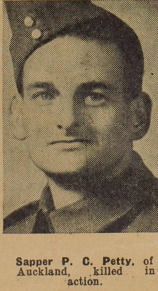 Sapper P. C. Petty, of Auckland, killed in action | Record | DigitalNZ