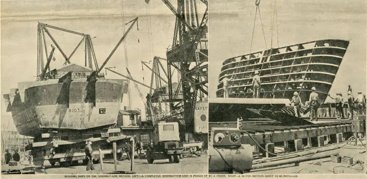 Building ships on the assembly-line method | Record | DigitalNZ