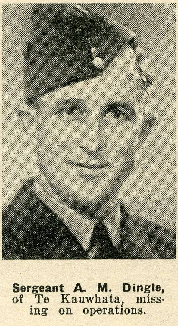 Sergeant A. M. Dingle, of Te Kauwhata, missing on operations | Record ...