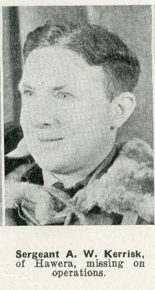 Sergeant A. W. Kerrisk, of Hawera, missing on operations | Record ...