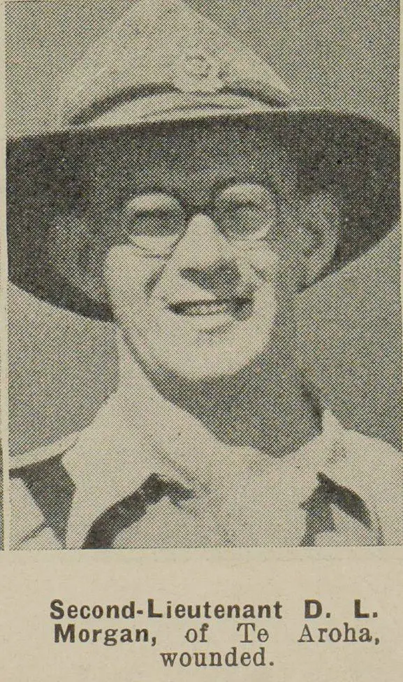 Second-Lieutenant D. L. Morgan, of Te Aroha, wounded | Record | DigitalNZ