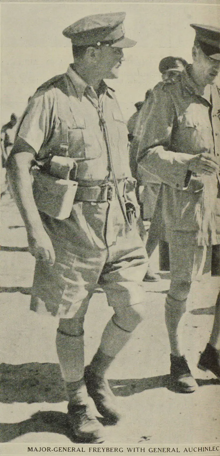 Major-General Freyberg with General Auchinleck | Record | DigitalNZ