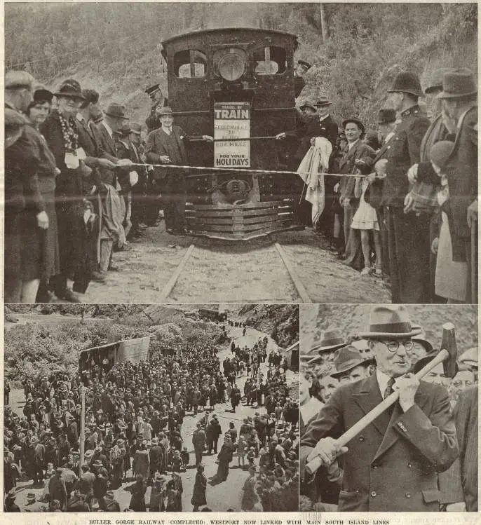 Buller Gorge railway completed: Westport now linked with main South ...