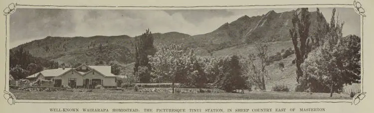 Well-known Wairarapa homestead: the picturesque Tinui Station, in sheep ...