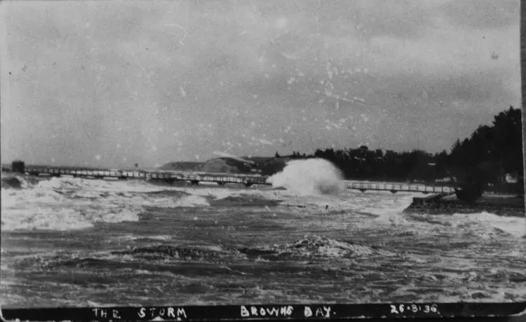 The Storm, Browns Bay, 1936. | Record | DigitalNZ