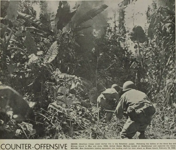 United States counter-offensive in the Solomon Islands | Record | DigitalNZ