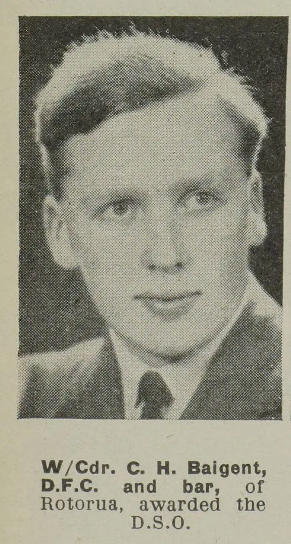 Wing Commander C. H. Baigent, D.F.C. and bar, of Rotorua, awarded the D ...