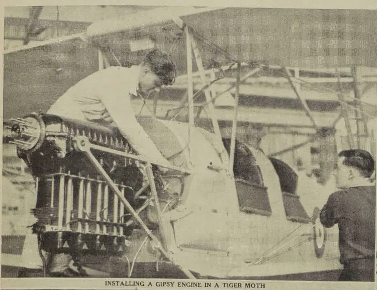 Installing a Gipsy engine in a Tiger Moth | Record | DigitalNZ