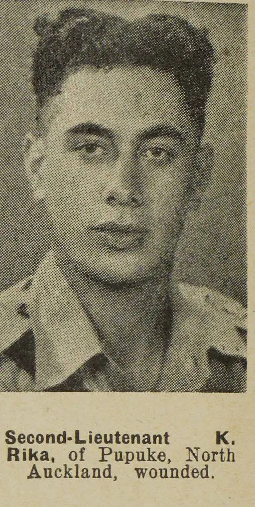 Second-Lieutenant K. Rika, of Pupuke, North Auckland, wounded | Record ...