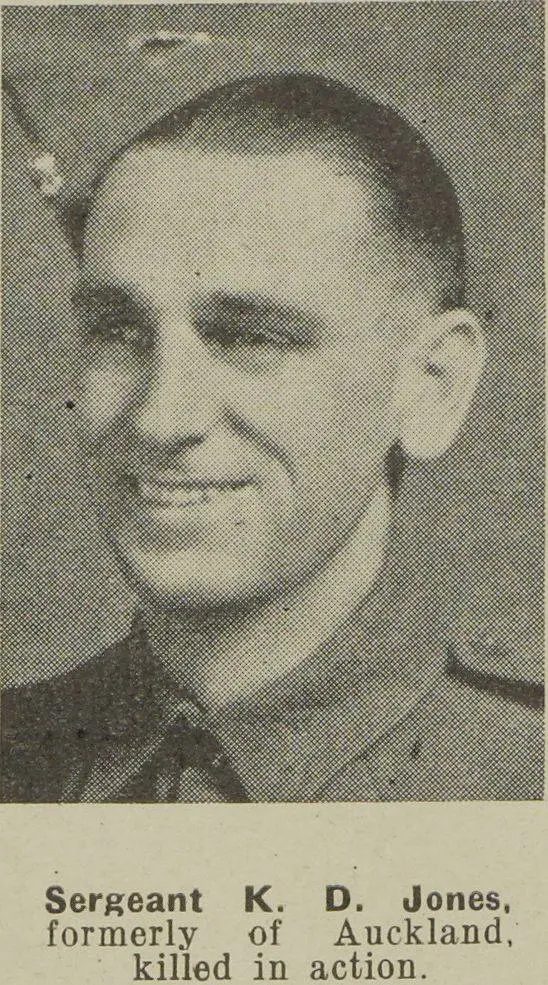 Sergeant K. D. Jones, formerly of Auckland, killed in action | Record ...