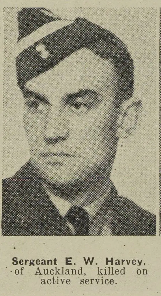 Sergeant E. W. Harvey, of Auckland, killed on active service | Record | DigitalNZ