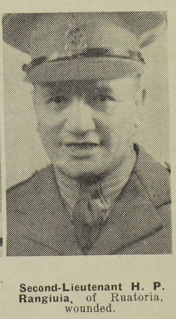 Second-Lieutenant H. P. Rangiuiaia, of Ruatoria, wounded | Record ...