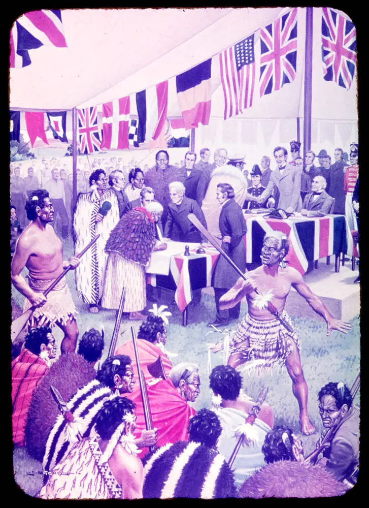 Signing the Treaty of Waitangi | Record | DigitalNZ