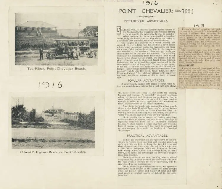Point Chevalier, 1916 | Record | DigitalNZ