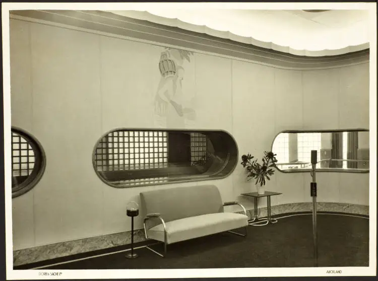 1ZB Recording Studio, Durham Street West, Auckland Central, 1941 ...