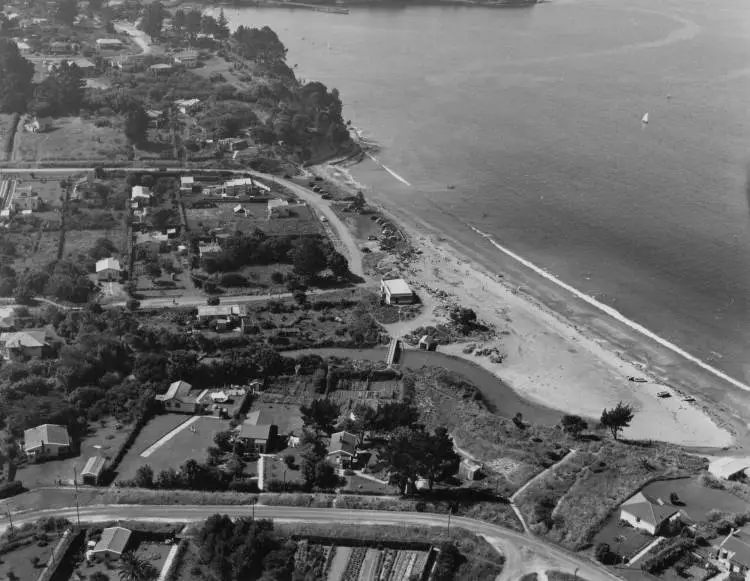 Aerial view of Mairangi Bay. | Record | DigitalNZ