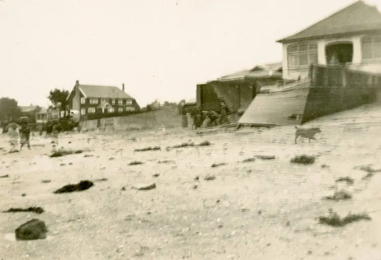 Milford Beach during storm. | Record | DigitalNZ