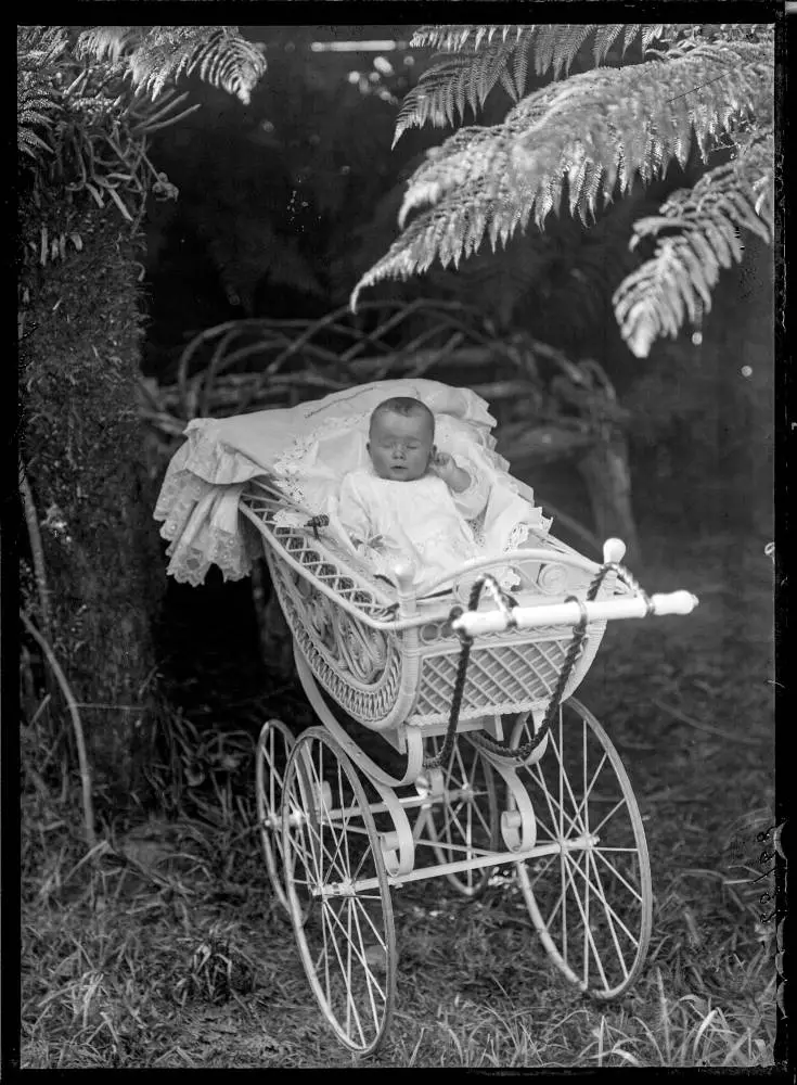 Baby Gould in a pram, 1911 | Record | DigitalNZ