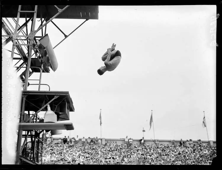 British Empire Games, Men's 3 Metre Springboard Diving, Newmarket Olympic Pool, 1950 | Record ...