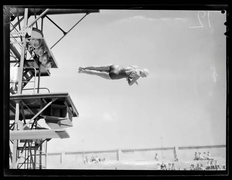 British Empire Games, Women's 10 Metre Platform Diving, Newmarket Olympic Pool, 1950 | Record ...