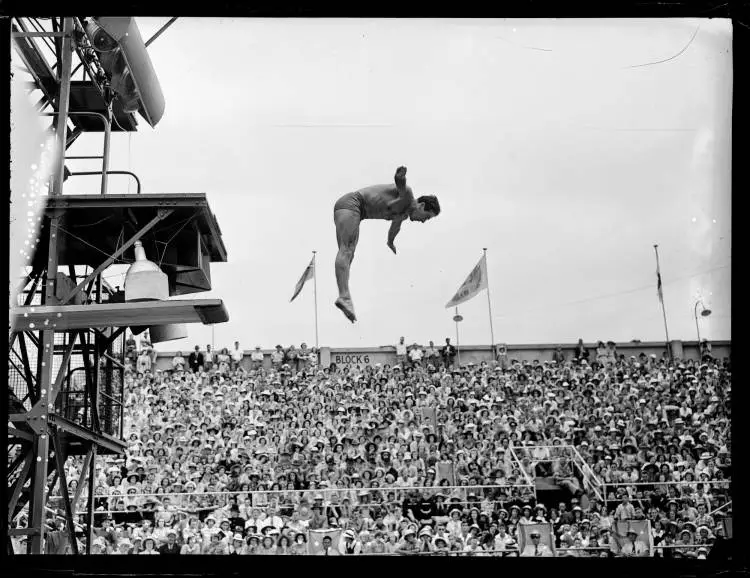 British Empire Games, George Athans, Men's 3 Metre Springboard Diving ...