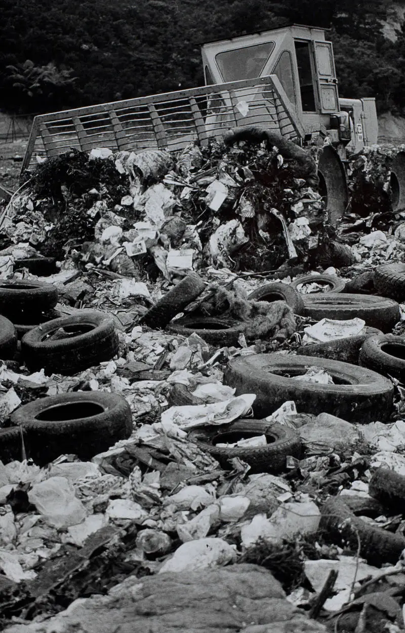 Waste at the tip, Whitford, 1991. | Record | DigitalNZ